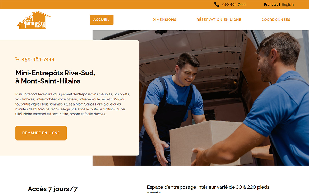 Accueil | Mini Entrepôts Rive-sud